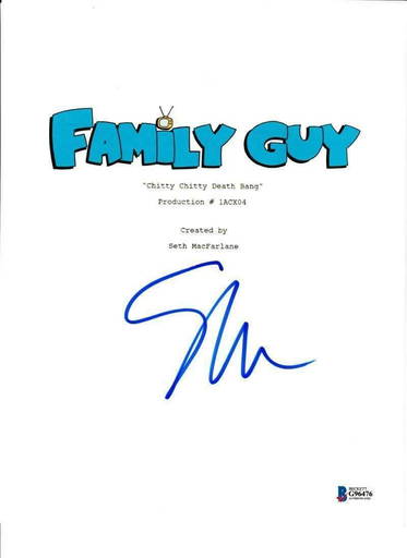 Seth MacFarlane Authentic Autographed 'Family Guy' Script - Mar 17 ...