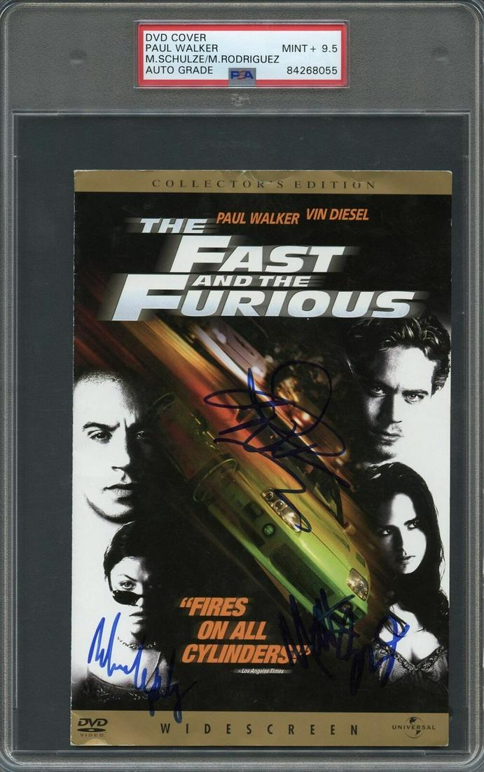 Paul Walker Signed DVD Cover PSA/DNA Encapsulated Auto Grade 10 Fast ...