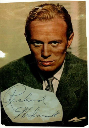 Richard Widmark Signed Autograph Cut Signature Photo Actor Producer JSA ...