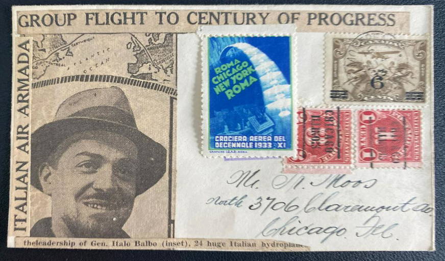 1933 Montreal Canada Century Of Progress Special Flight Cover Gen Italo ...
