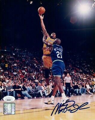 Magic Johnson Signed Autographed 8x10 Photo Lakers Skyhook Shot Jsa Kk94273