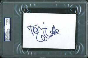 Toni Collette Signed 4x6 Index Card Autographed Psa/dna