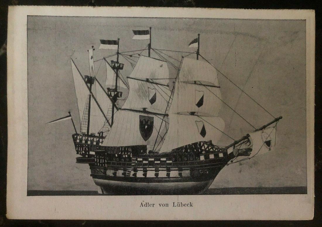 1941 Koln Germany Picture Postcard Cover Adler Von Lubeck War Ship