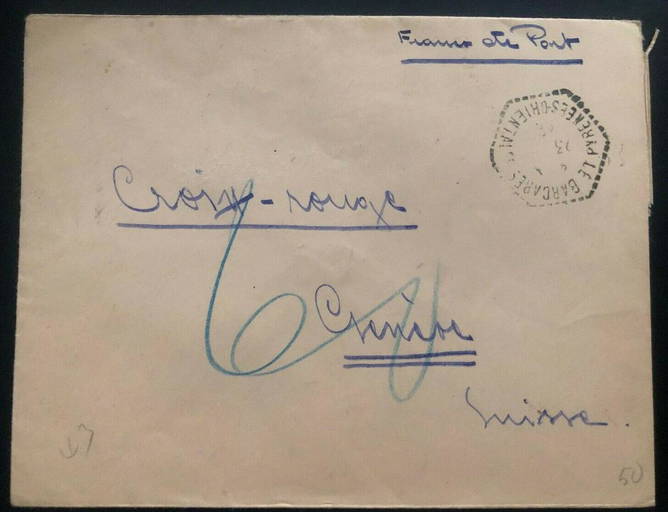 1942 France Internment Camp Barcares Prisoner Cover To