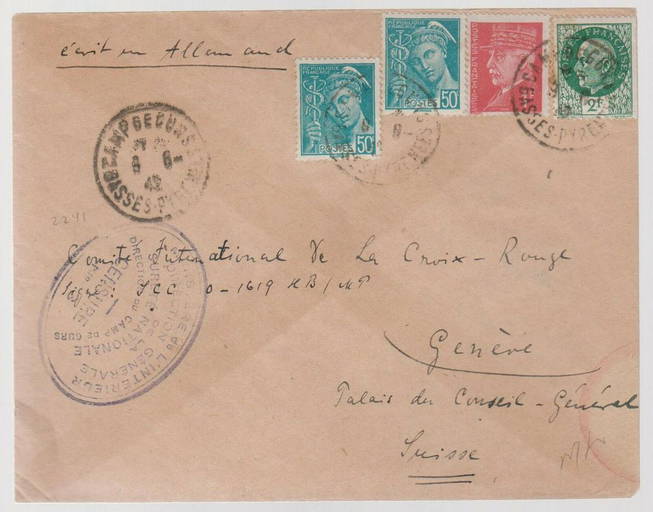 1942 France Internment Camp De Gurs Prisoner Cover K