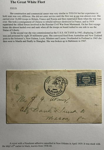 1939 New Orleans La Usa Ss Ulua Paqueboat United Fruit