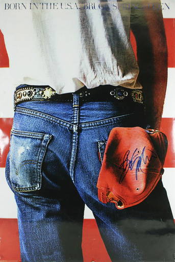 Bruce Springsteen Signed 24x36 Born In The U.s.a. Poster Psa