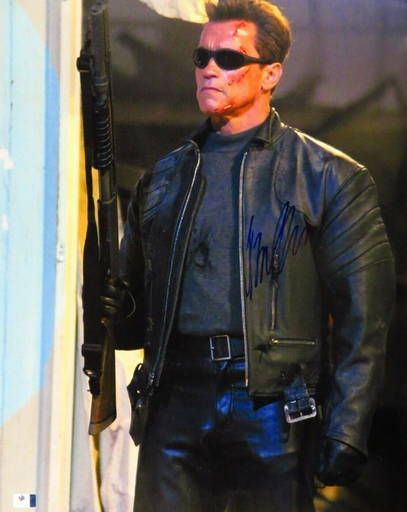 Arnold Schwarzenegger Autographed 16X20 Photo Terminator 3 w/Shotgun ...