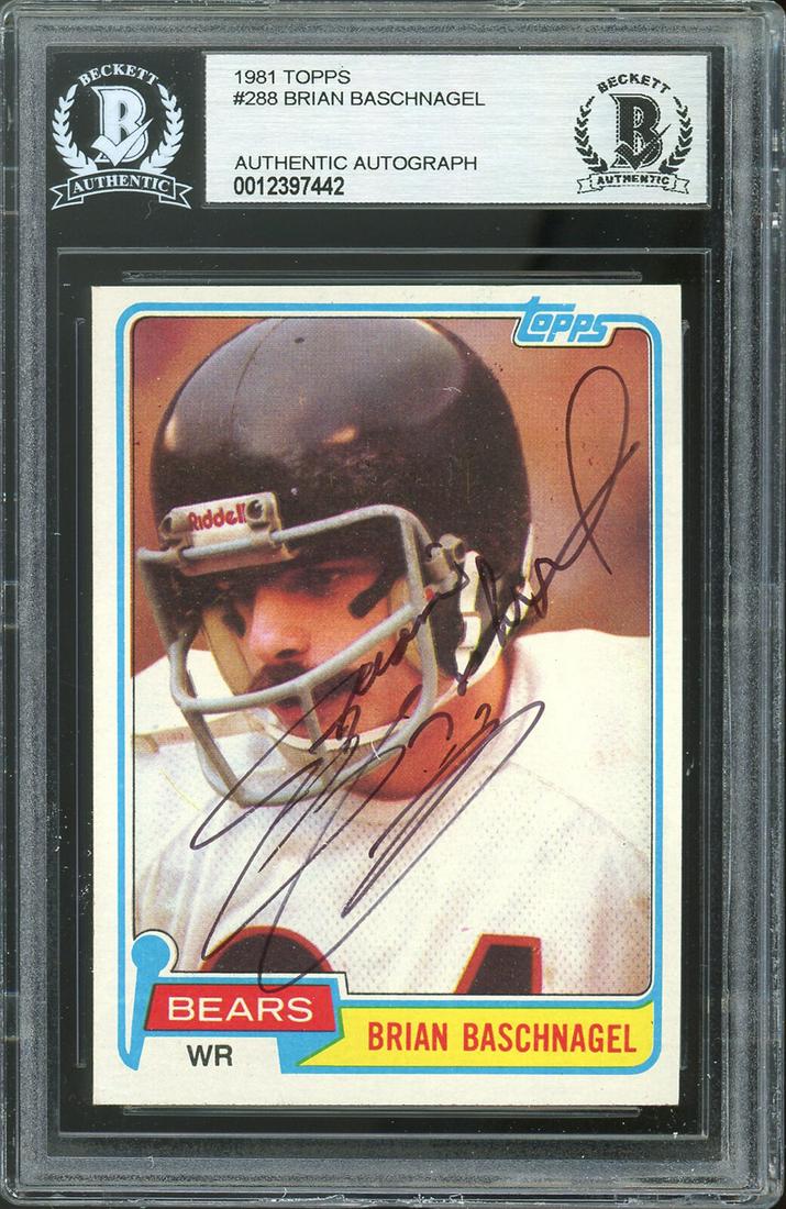 Bears Brian Baschnagel Signed 1981 Topps #288 Card BAS - May 19, 2022 ...