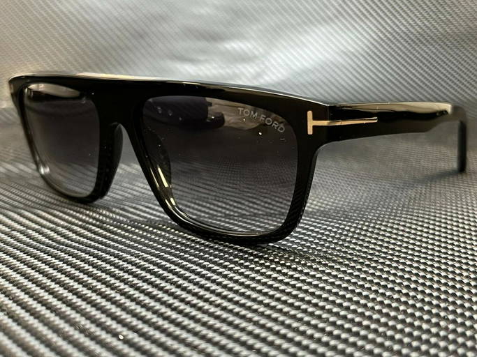 Tom Ford Ft0628 01b Cecilio Black Rectangle Square Men's 57 Mm