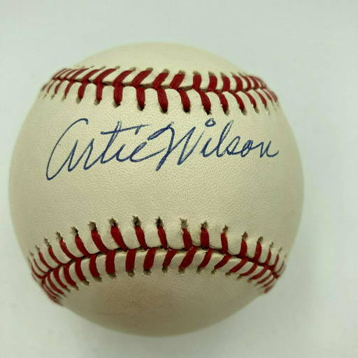Artie Wilson Signed Official Major League Baseball Negro League Legend ...