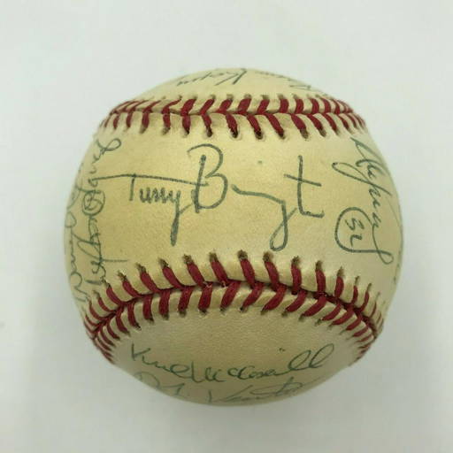 1995 Chicago White Sox Team Signed Baseball Frank Thomas Tim Raines