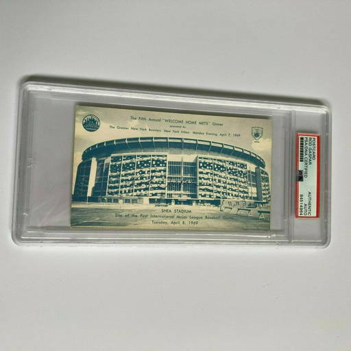 Rod Gaspar Signed 1969 New York Mets Shea Stadium Postcard PSA DNA ...