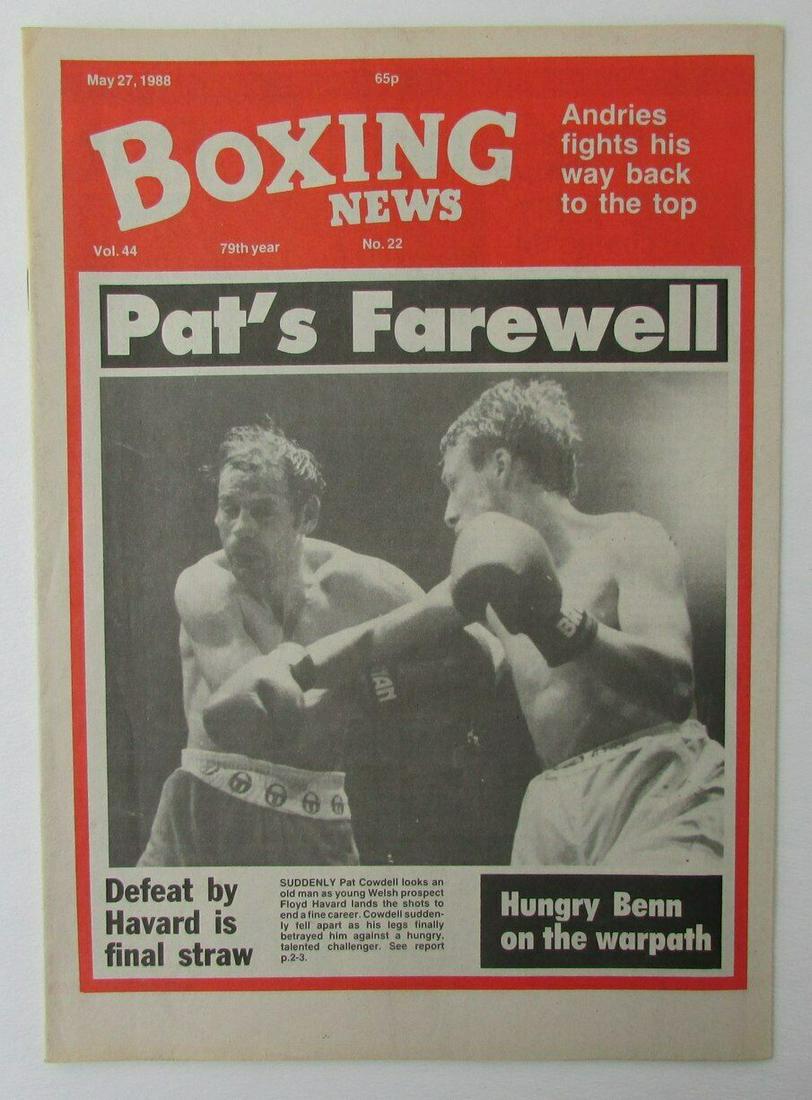 May 27 1988 Boxing News Magazine Pat Cowdell Vs. Floyd