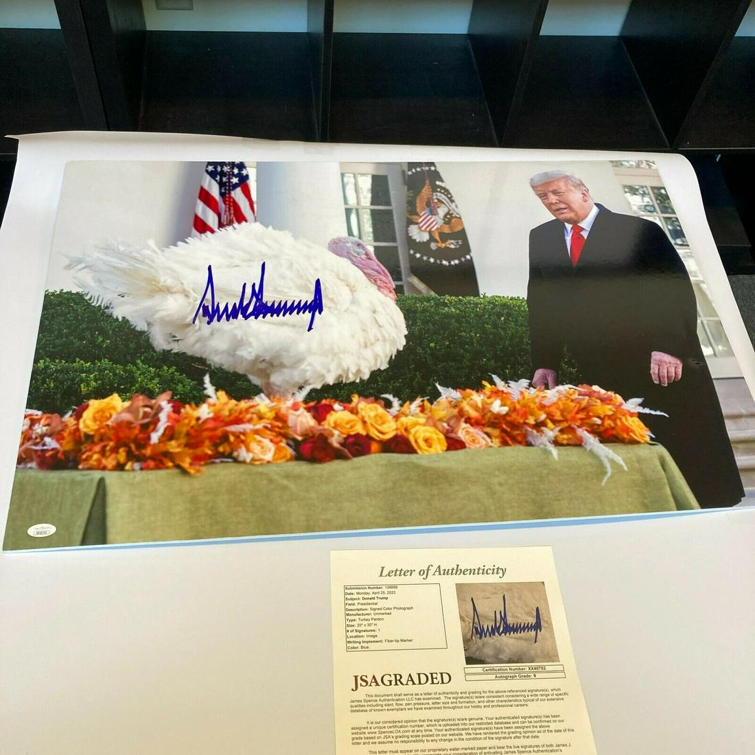 Magnificent President Donald Trump Full Name Signed Large 20x30 Photo ...