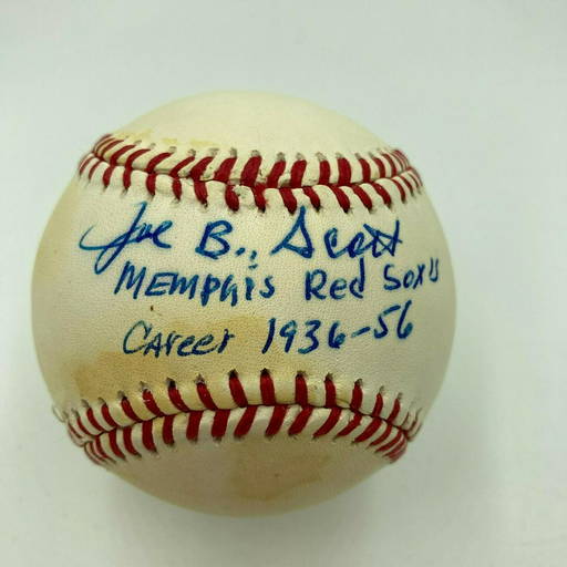 Joe B. Scott Signed Official Major League Baseball Negro League Legend ...