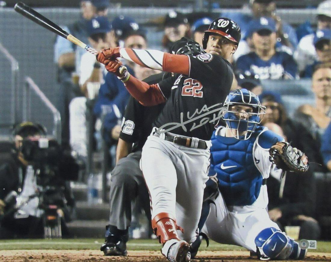 Juan Soto Autographed 16x20 Photo Washington Nationals Beckett