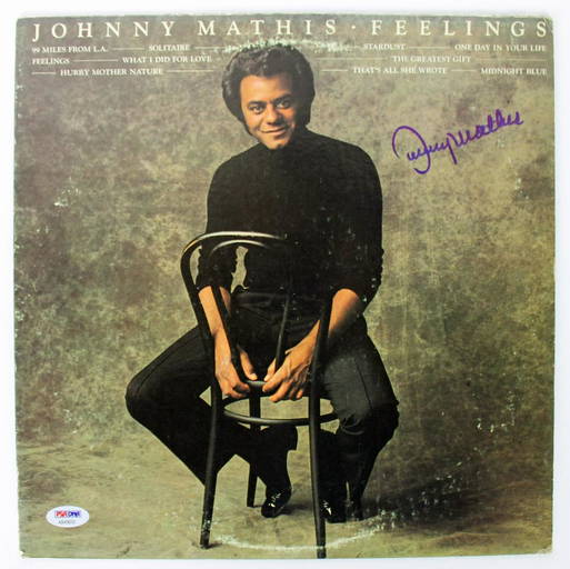Johnny Mathis Signed Feelings Album Cover Autographed PSA/DNA (#0866M ...