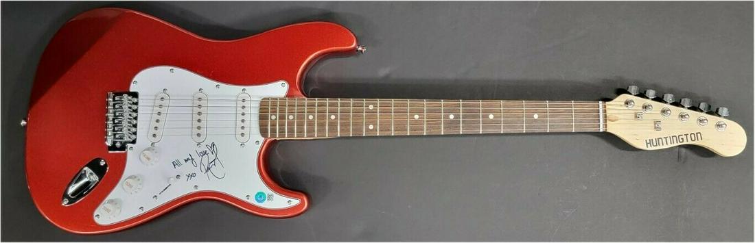 Paris Jackson Hand Signed Autographed Electric Guitar Rare Michael Bas