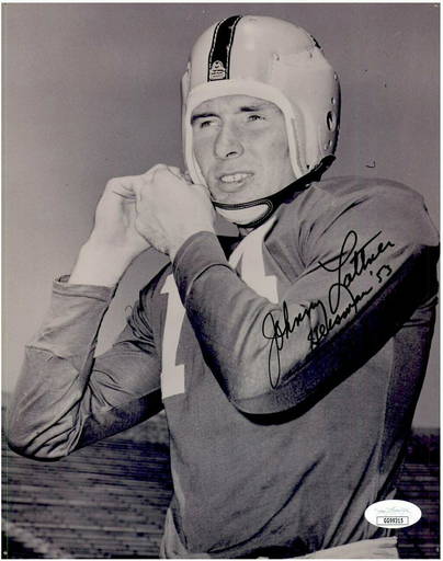 Johnny Lattner Notre Dame Heisman Signed/inscribed 8x10 B/w Photo Jsa ...