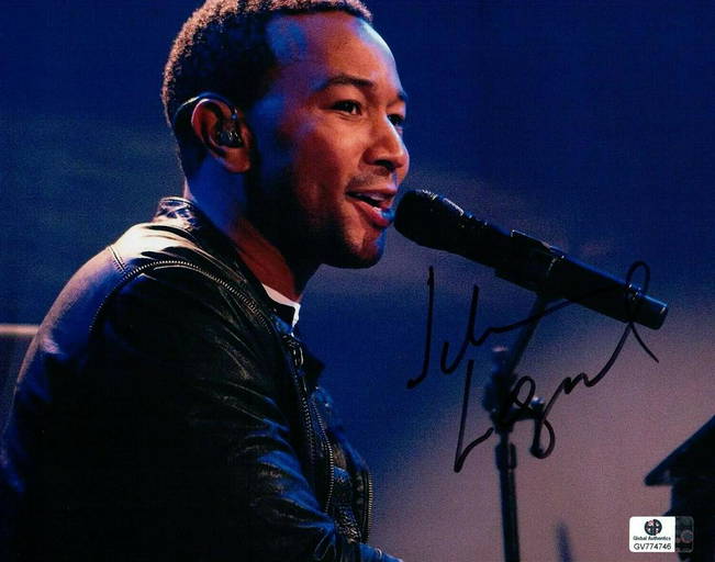 John Legend Signed Autographed 8x10 Photo Sexy Performing on Piano ...