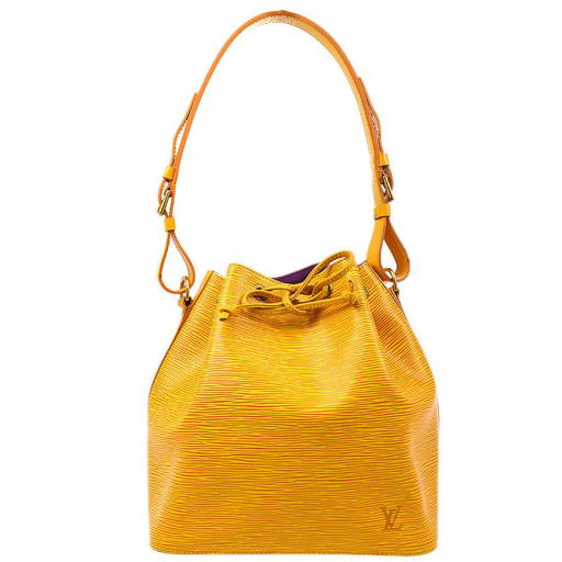 LOUIS VUITTON PETITE NOE DRAWSTRING SHOULDER BAG AR1915 YELLOW EPI ...