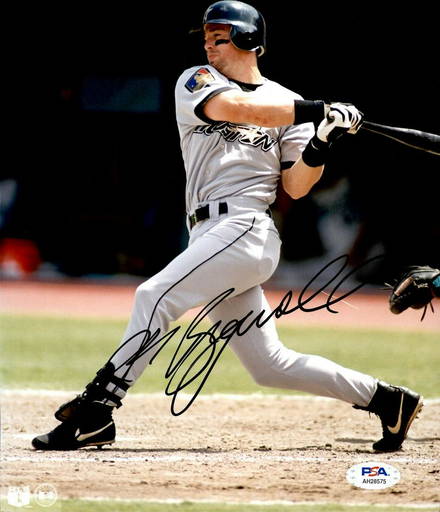Jeff Bagwell Signed Photo 8x10 Autographed Astros Psa/dna