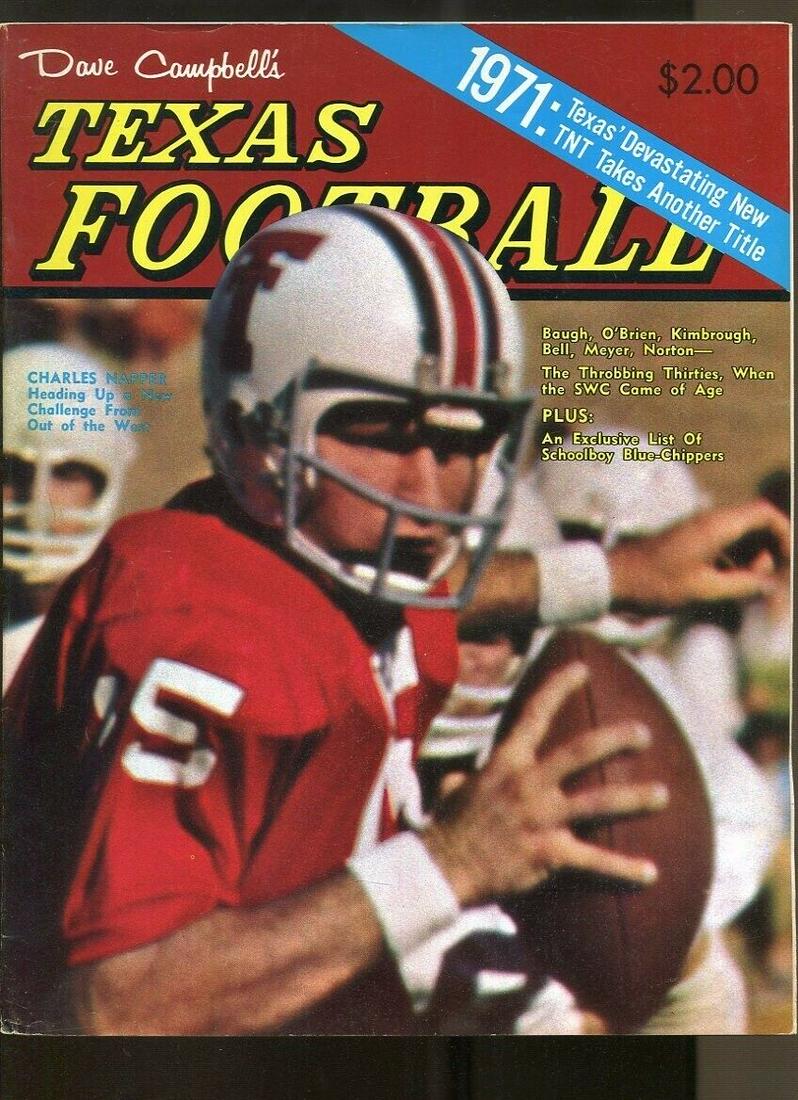 1971 Dave Campbell's Texas Football Magazine Charles Napper Texas Tech