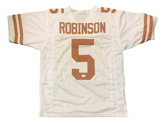 Bijan Robinson Signed Autographed Texas Longhorns Custom Jersey Beckett