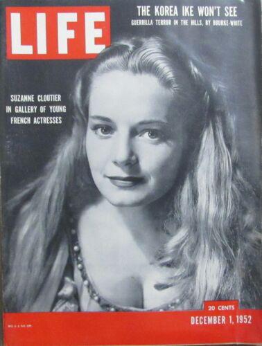Vintage Life Magazine December 1 1952 Suzanne Cloutier French Actress 164710