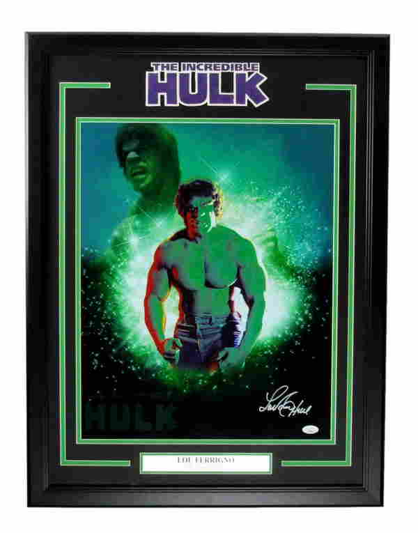 Lou Ferrigno Autographed 16x20 Photo "The Incredible Hulk" Framed JSA ...