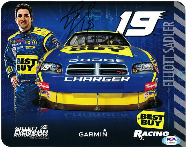 Elliott Sadler Nascar Driver Signed/autographed 8x10 Photo Psa/dna 164380