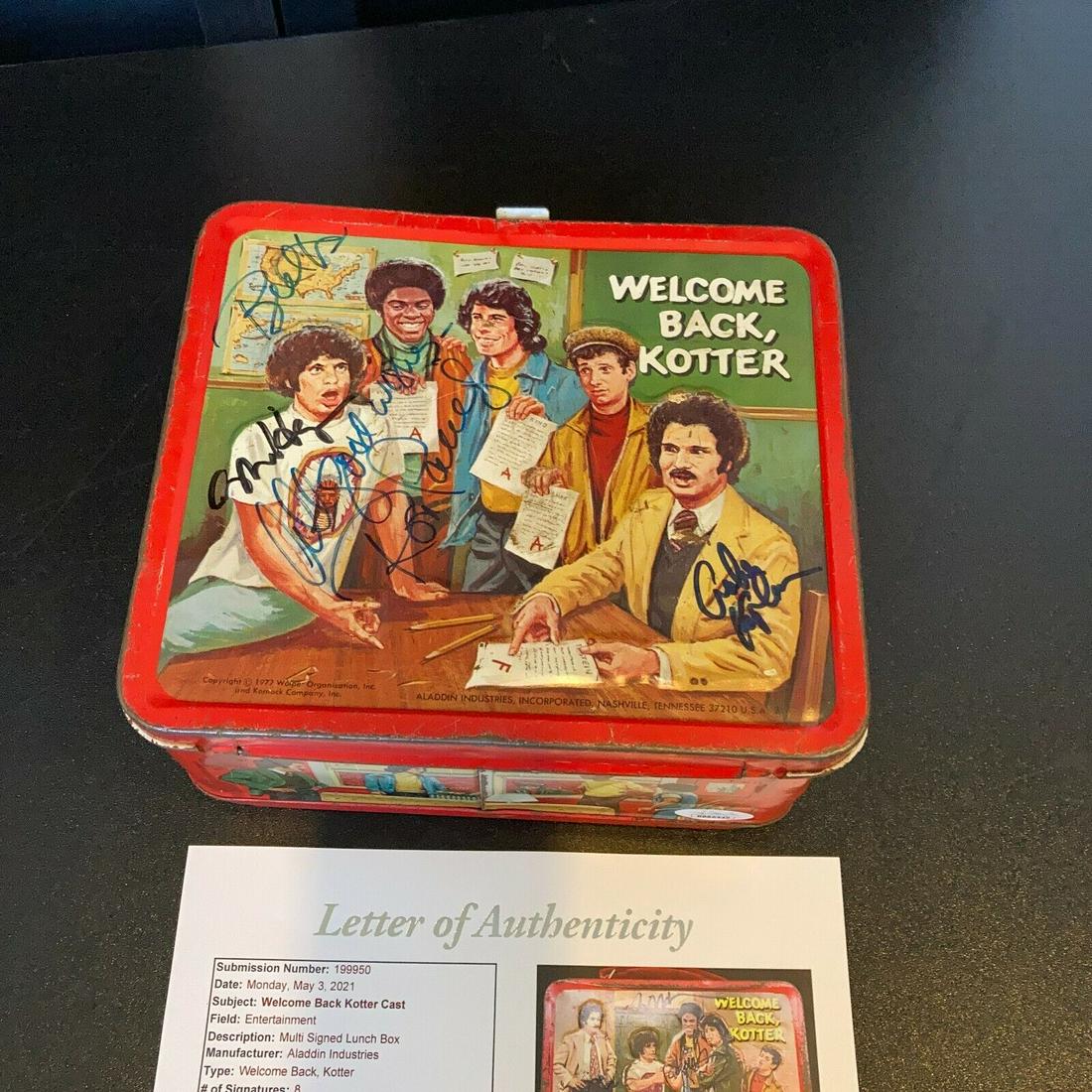 Welcome Back Kotter Cast Signed Vintage 1977 Lunch Box John Travolta ...