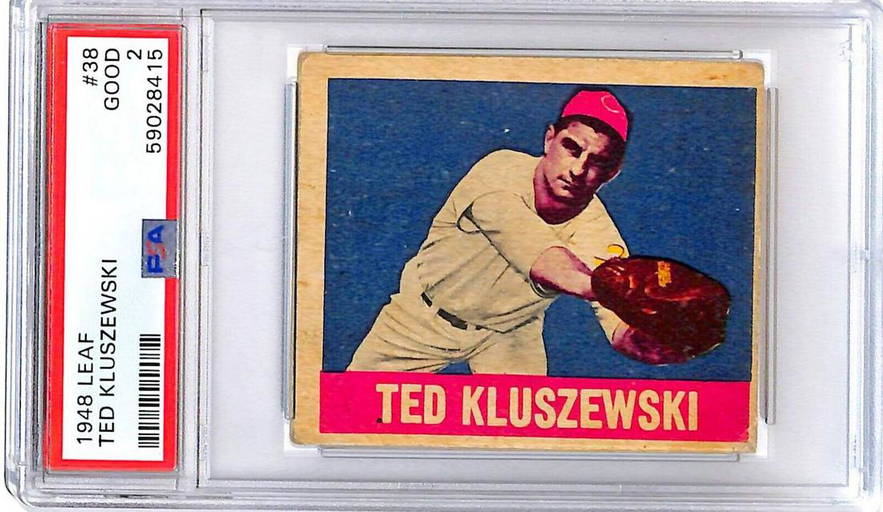 1948 Leaf Ted Kluszewski #38 Cincinnati Reds Psa 2