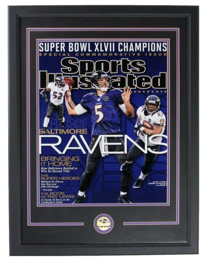 Baltimore Ravens 16x20 Super Bowl Xlvii Champs Si Reprint Framed 161480