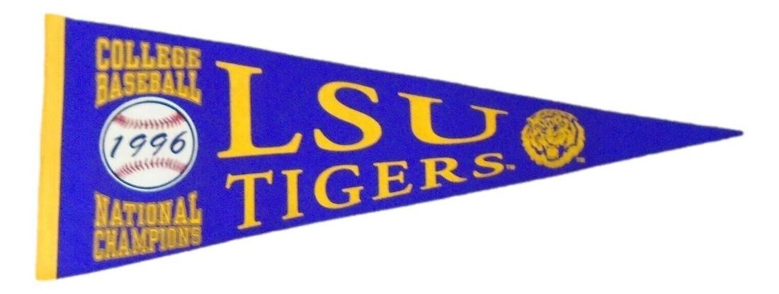 1996 Lsu Tigers Baseball National Champions Pennant 30" 85654