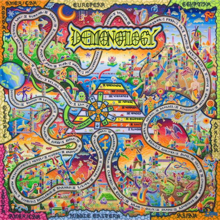 Demonology Board Game Original Painting Ian Young Art Deco Ouija Play ...