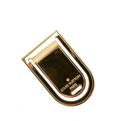 Louis Vuitton Pance Abie Porte Address Money Clip M65068 Gold Plated ...