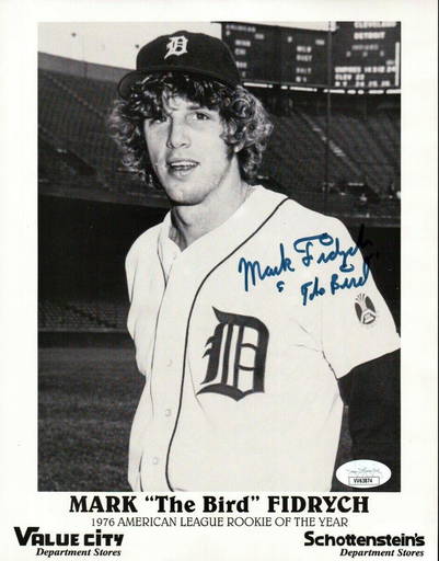 Mark Fidrych Signed Autographed 8x10 Photo "the Bird" Detroit Tigers Jsa
