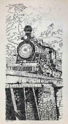 Ken Pyka - Steamin Along Pencil Signed L/ED Lithograph (#0496M) on Jan ...