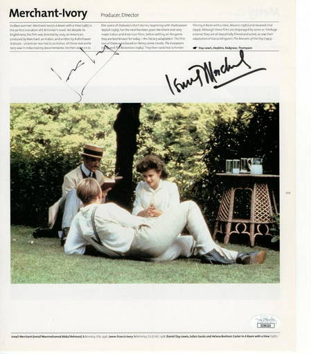James Ivory Ismail Merchant Signed Autographed Book Page Photo JSA ...