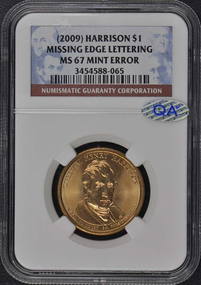 2009 Harrison Missing Edge Lettering $1 Ngc Ms67me