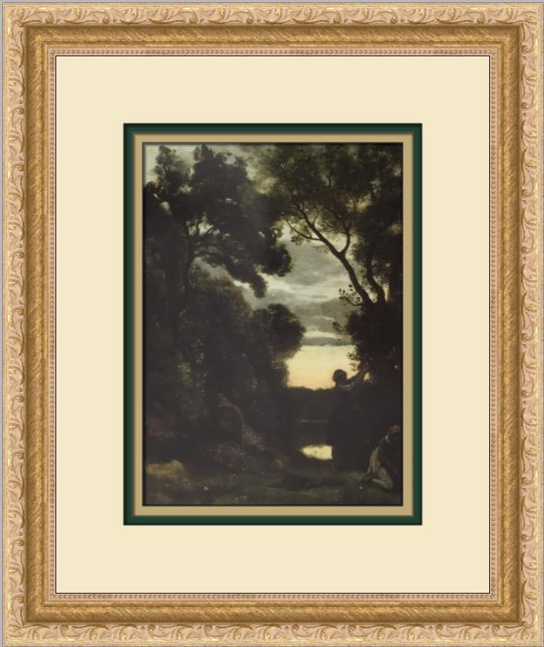 Camille Corot Twilight Custom Framed Print