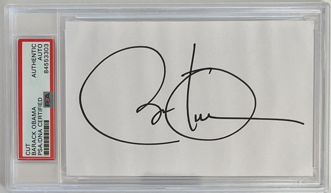 President Barack Obama Signed Cut Signature Psa 84553303 Huge/bold ...