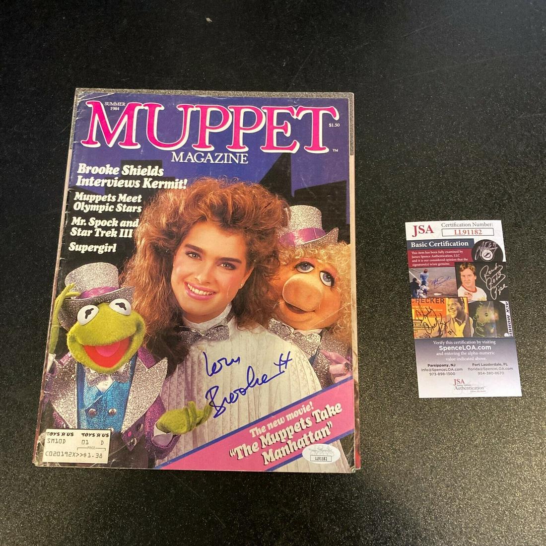 Brooke Shields Signed Vintage 1984 Muppets Magazine With Jsa Coa