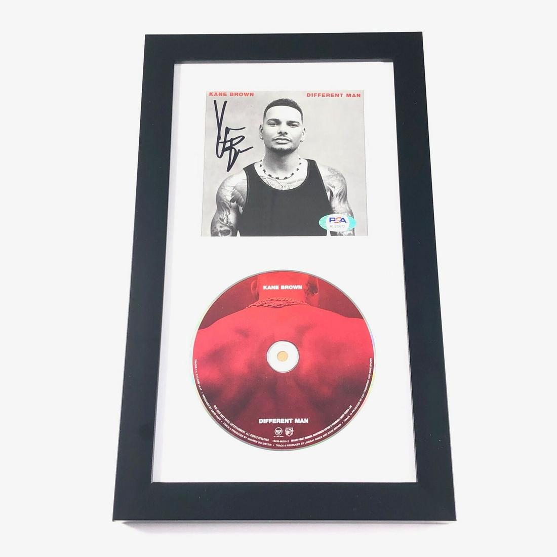 Kane Brown Signed Cd Cover Framed Psa/dna Different Man Autographed