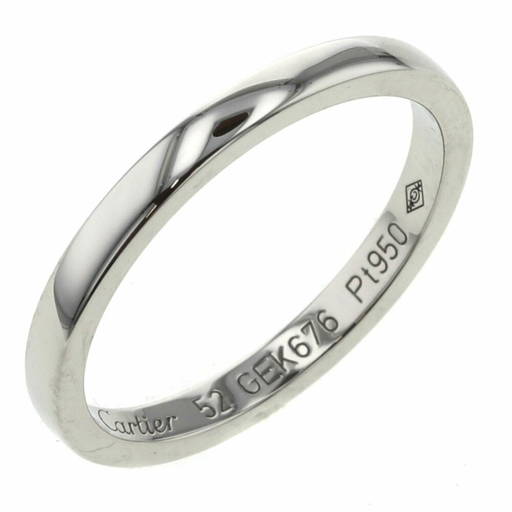 Cartier Ring Ballerina Wedding Width Approximately 2.1mm Platinum Pt950 No. 12 Women's Cartier