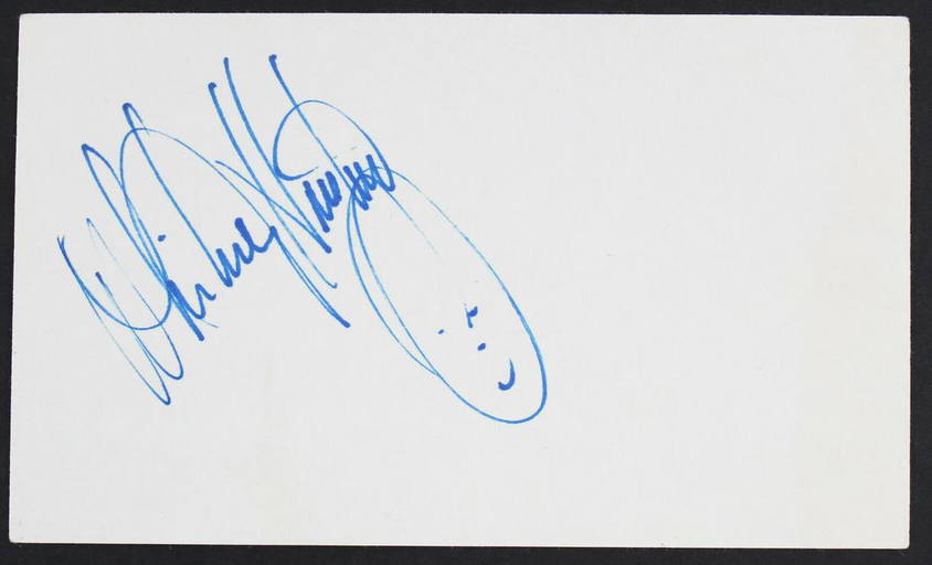 Whitney Houston Signed 3x5 Index Card Autographed Jsa #xx60015