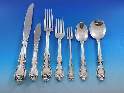 Melrose By Gorham Sterling Silver Flatware Set For 12 Service 88 Pcs ...