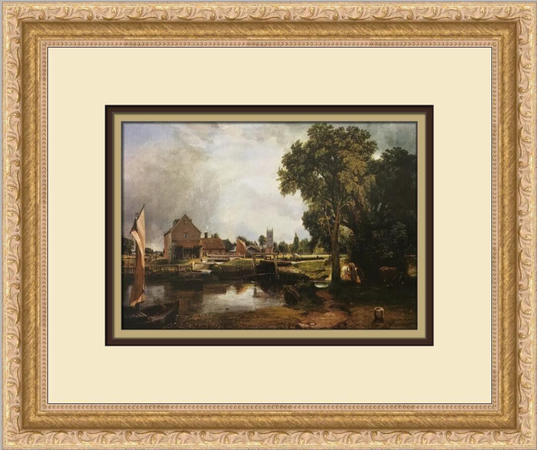 John Constable Dedham Lock And Mill Custom Framed Print